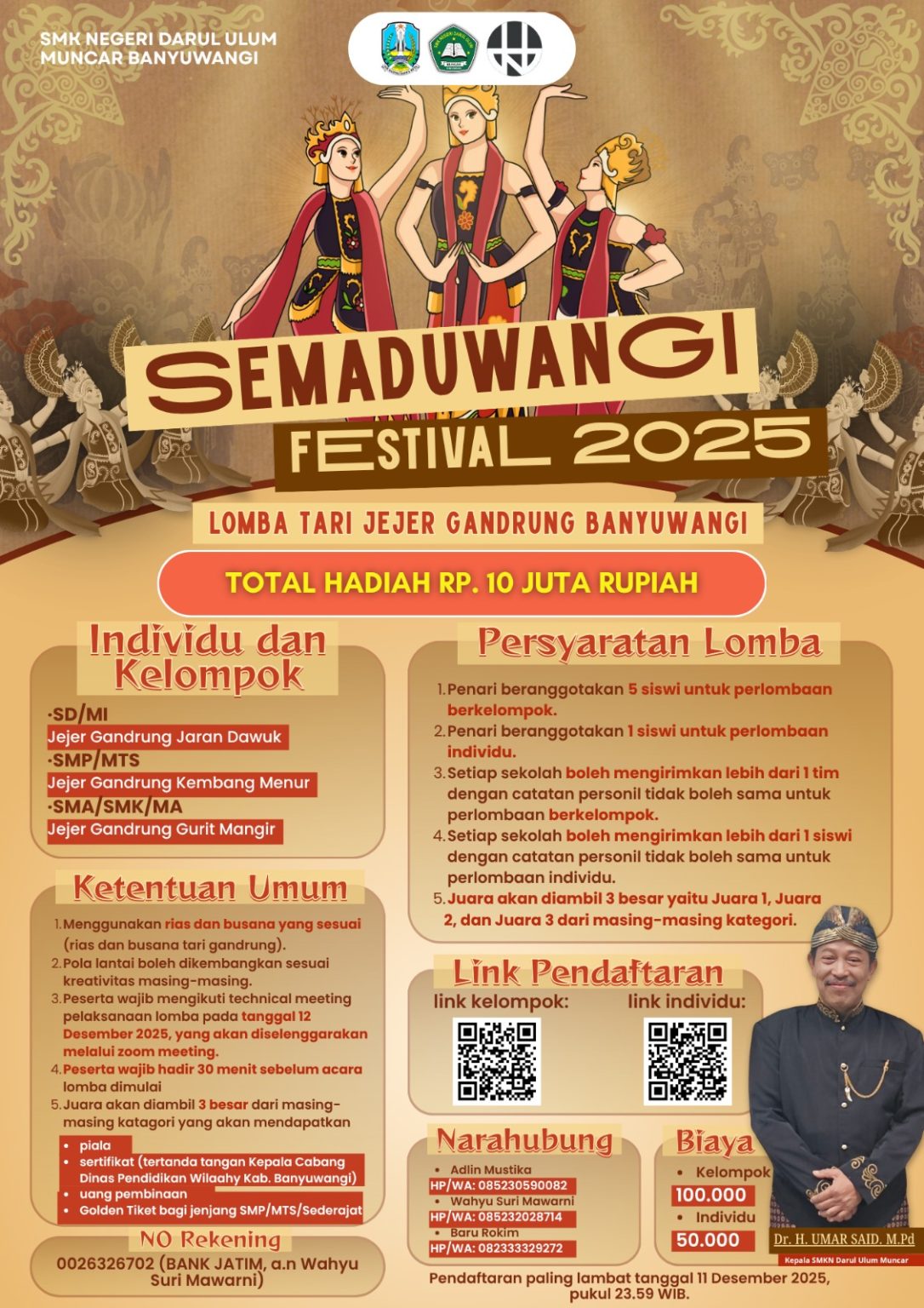 SMK Negeri Darul Ulum Muncar akan Gelar Lomba Tari Jejer Gandrung ...